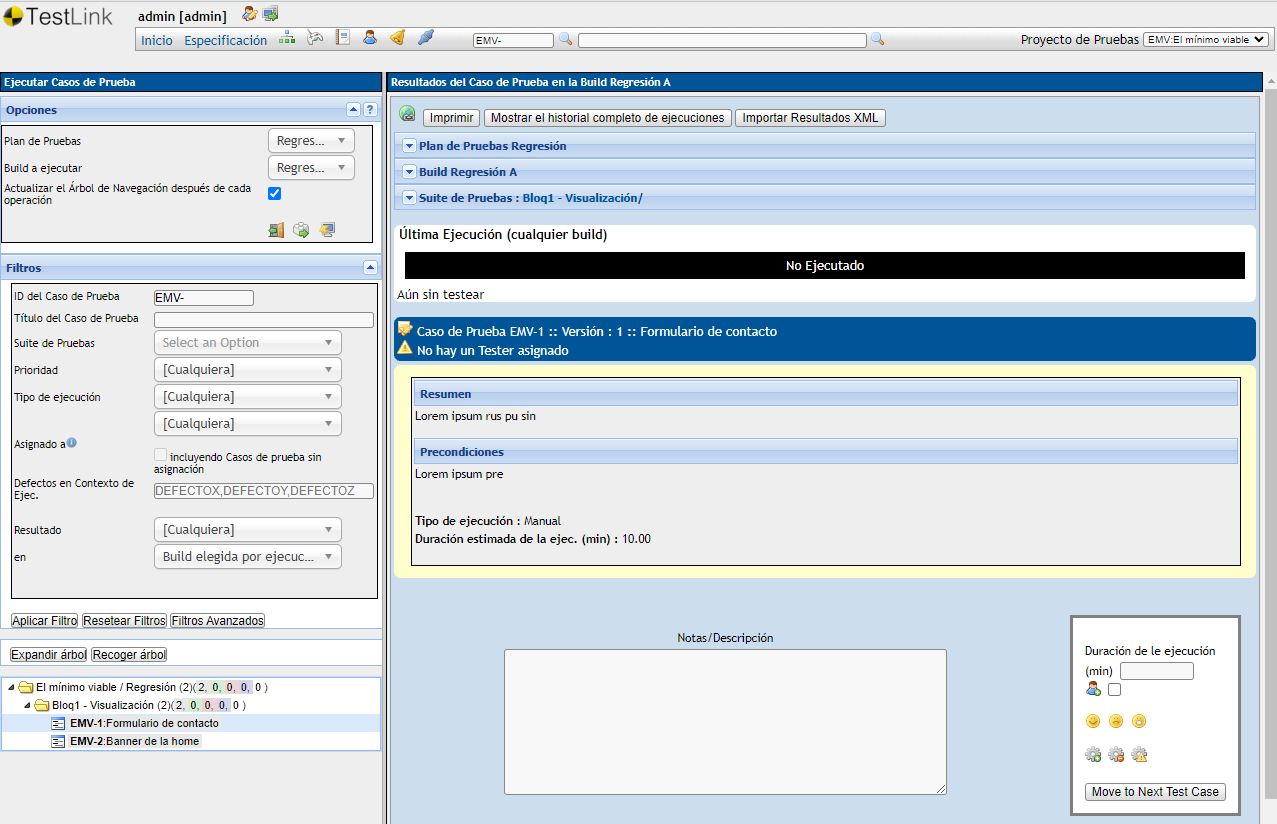 10 consejos para configurar Testlink de forma fácil (II) - El mínimo viable
